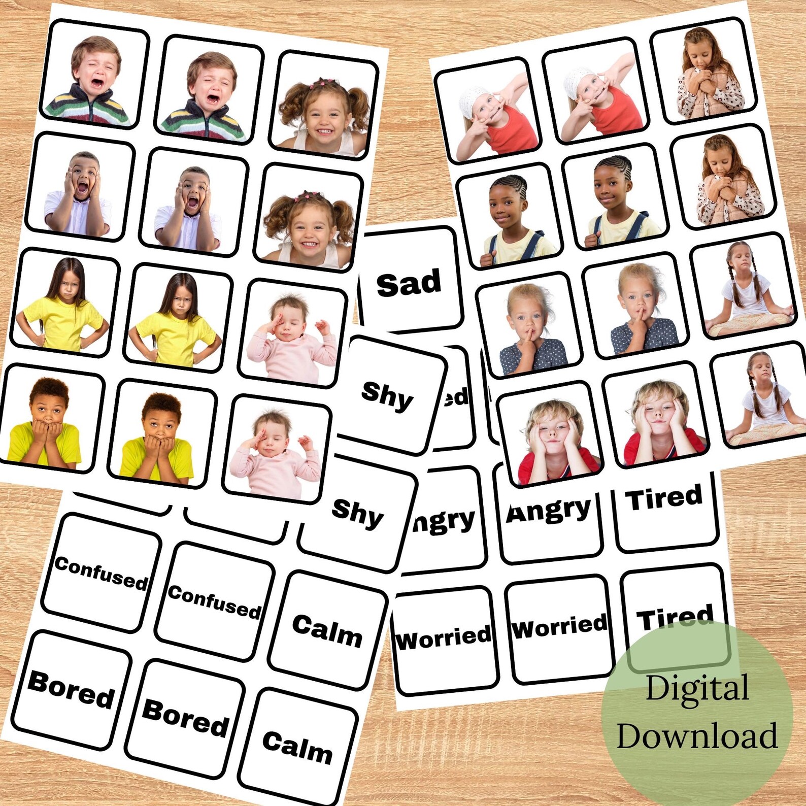 Emotion Cards for Preschool, Home Schooling, Childminding Activities ...