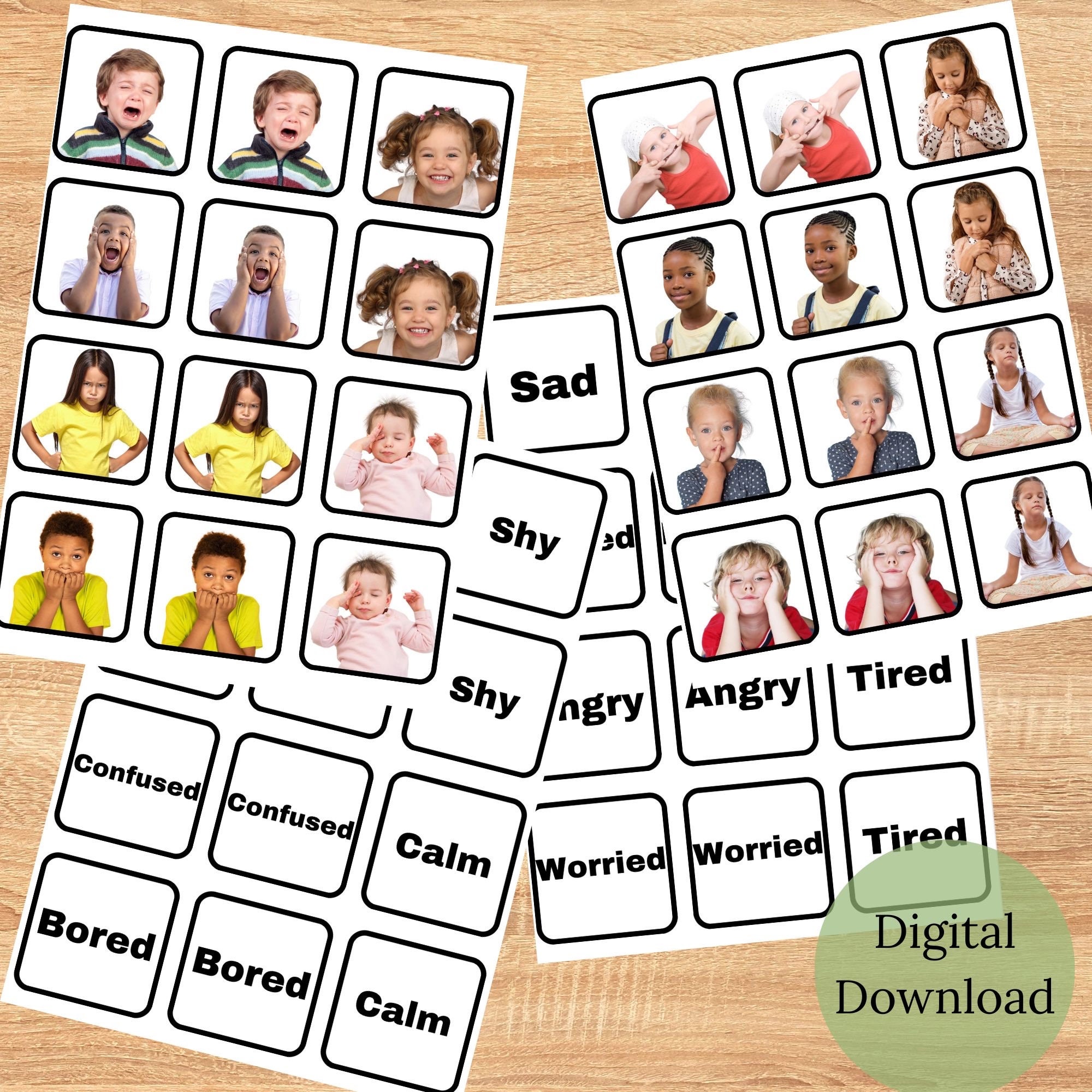 Emotion Cards for Preschool, Home Schooling, Childminding Activities ...