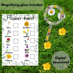 Flower Hunt Printable Activity, Garden Game, Scavenger Hunt, Party Game ...