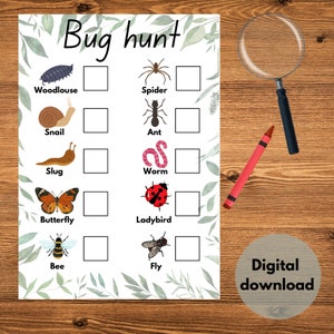 Bug Hunt Printable Activity Sheet for Preschool Aged Children and ...