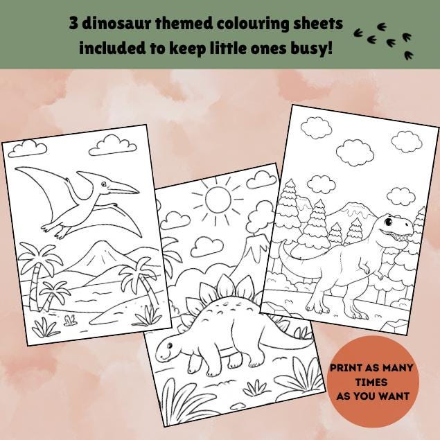 Dinosaur Scavenger Hunt: Printable Activity Sheets for Preschoolers ...