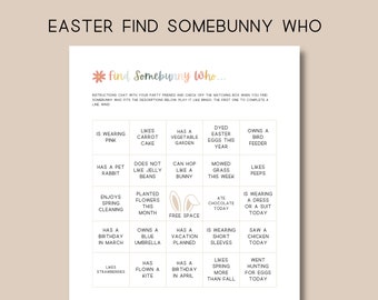 Easter Find the Guest BINGO Easter BINGO Game Easter Party Game ...