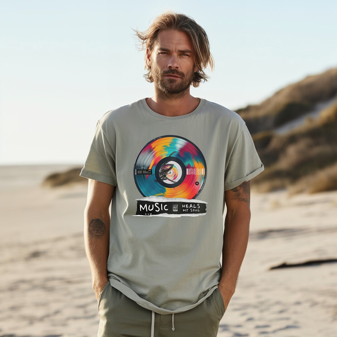 Artsy Vinyl Record T-shirt, Retro Album Cover Tee, Music Lover Gift - Etsy