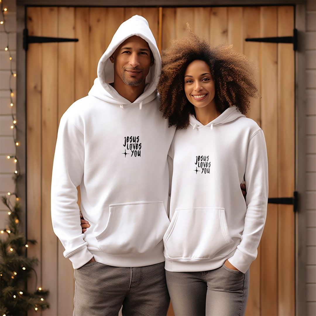 Jesus Loves You Hoodie Christian Sweater Jesus Hoodie Church Faith Word ...