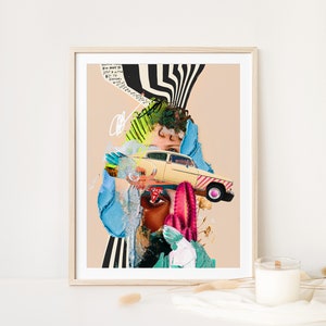 Wave Art Surf, Music Art, Vintage, Modern Inspired Illustration, Art ...