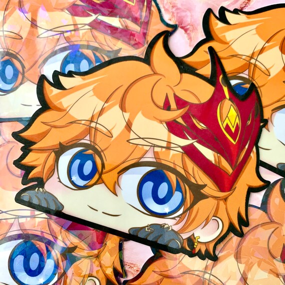 Accessories Big Tartaglia Genshin Impact Childe Anime Peeker Car Window ...