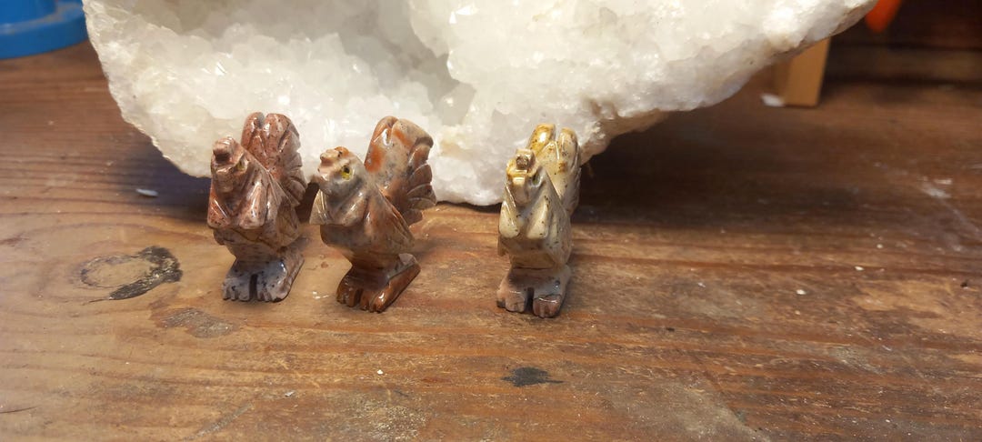 Steatite Stone Rooster, Handcrafted Figurine, Stone Statue for ...