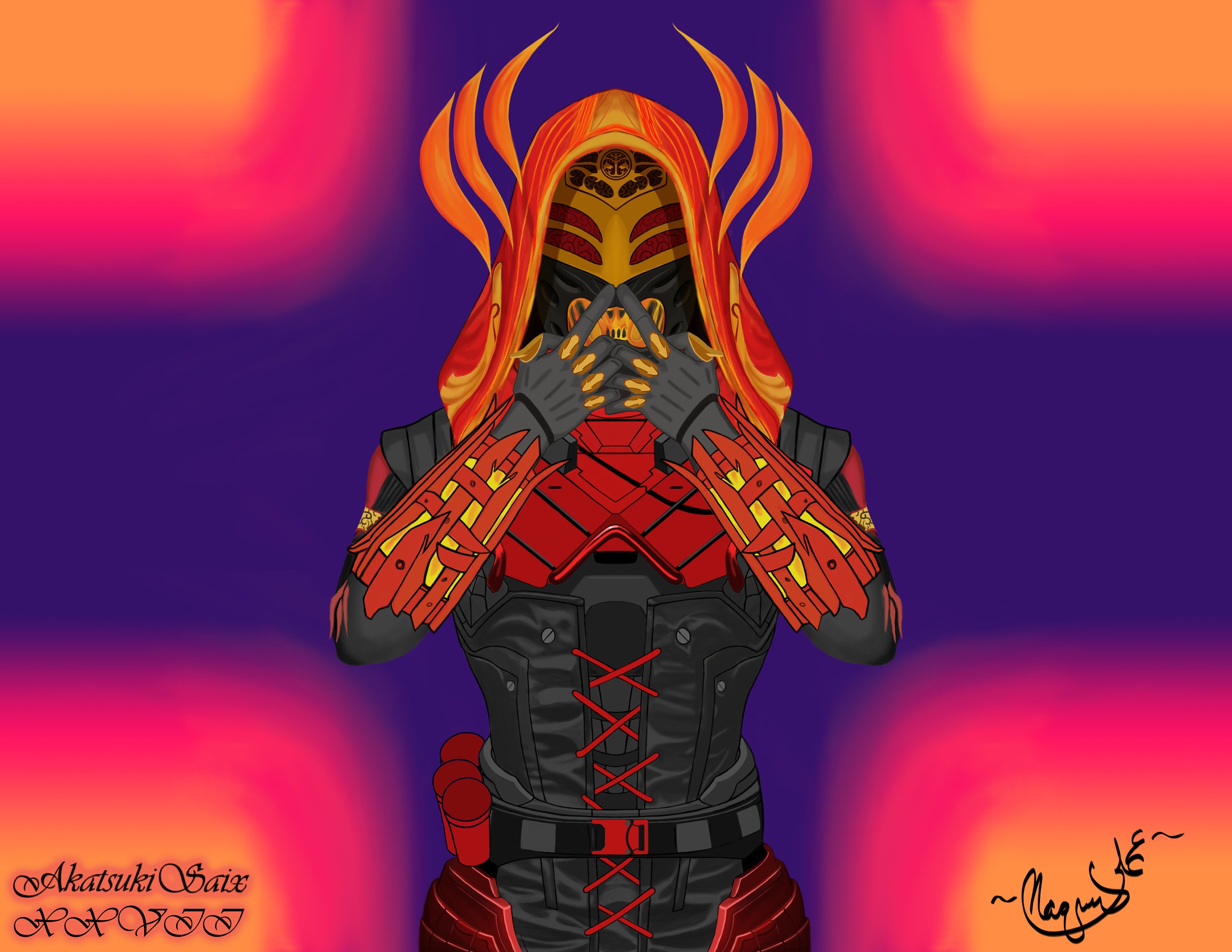 Fire Style: Majestic Flame Destroyer - Hunter - Etsy