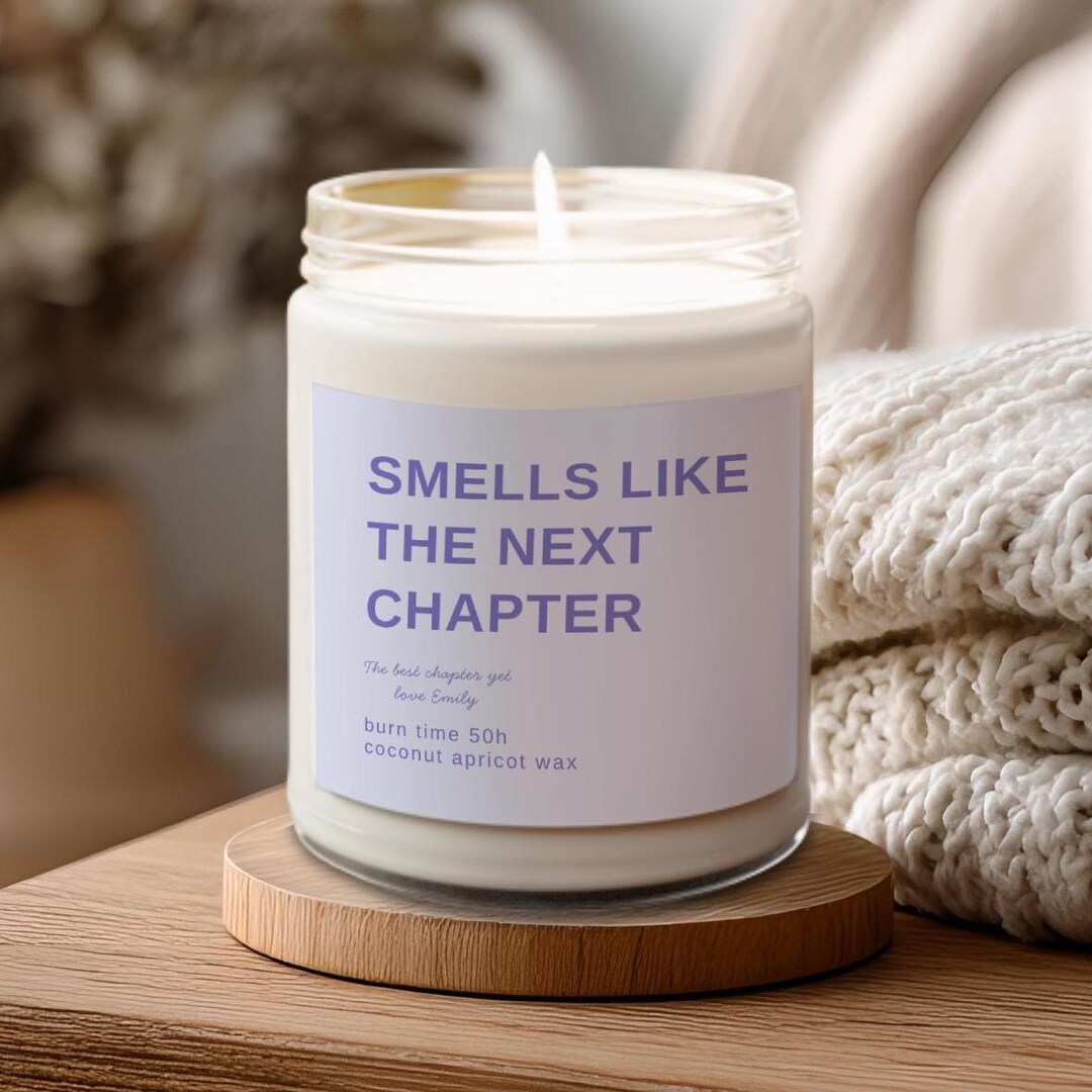 Smells Like the Next Chapter Candle, Book Lover Gift, New Beginnings ...