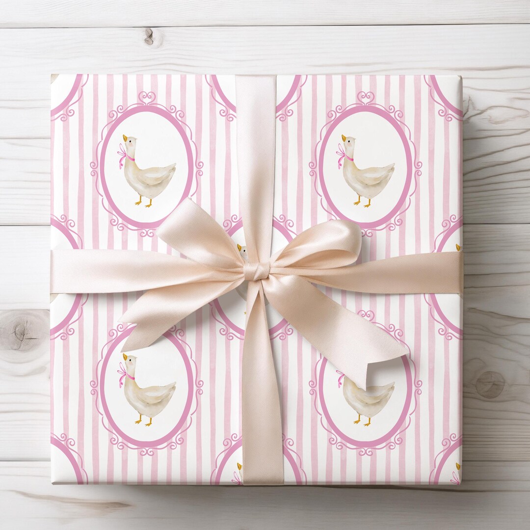 Wrapping Paper Roll, Silly Goose Gift Wrap, One Silly Goose Pink ...