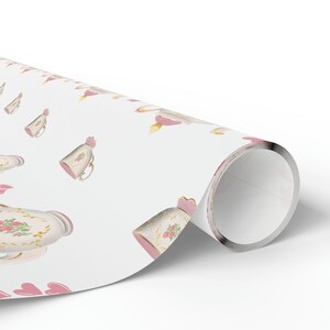 Tea Party Gift Wrap, Tea Party Luxury Wrapping Paper, Tea Party Bridal ...