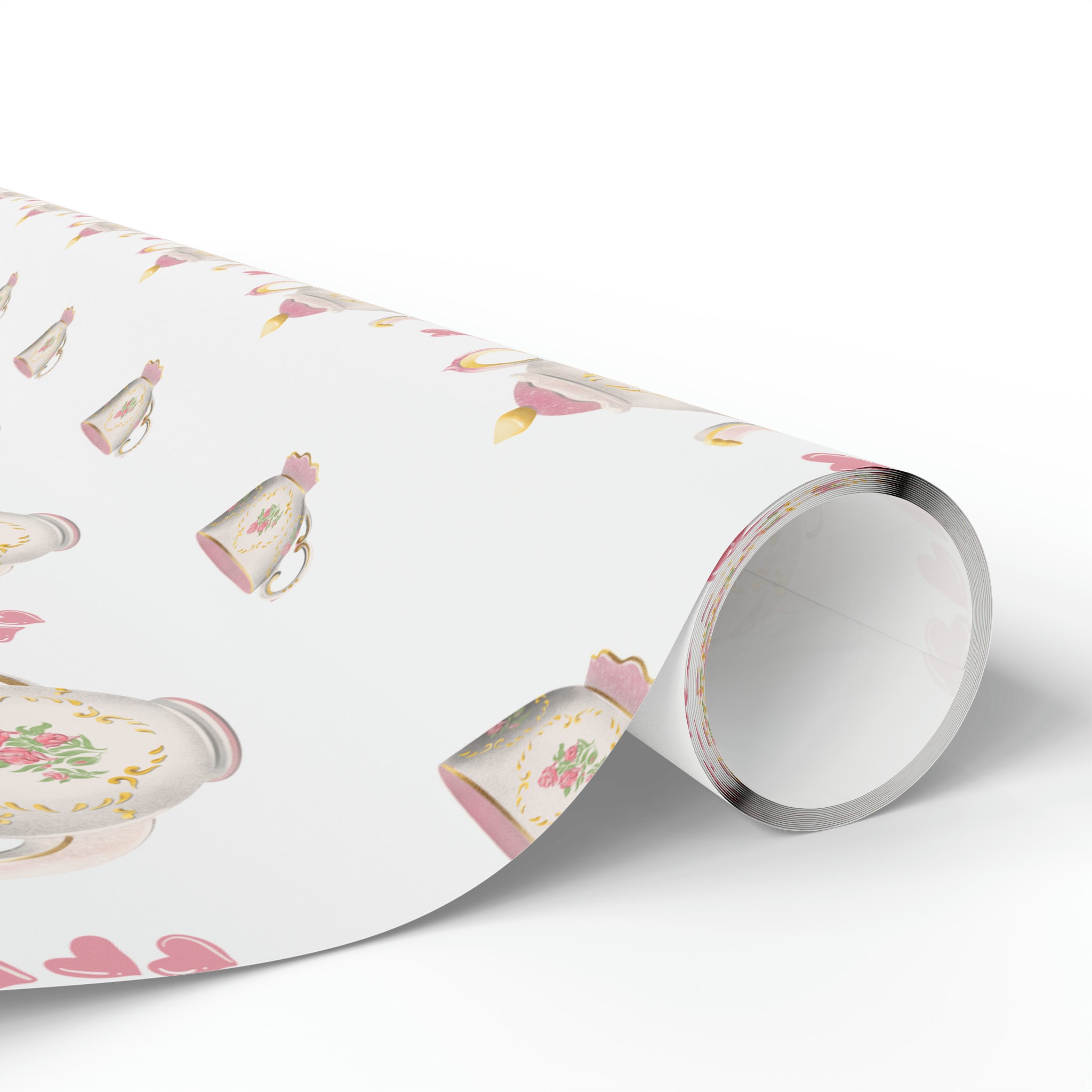 Tea Party Gift Wrap, Tea Party Luxury Wrapping Paper, Tea Party Bridal ...
