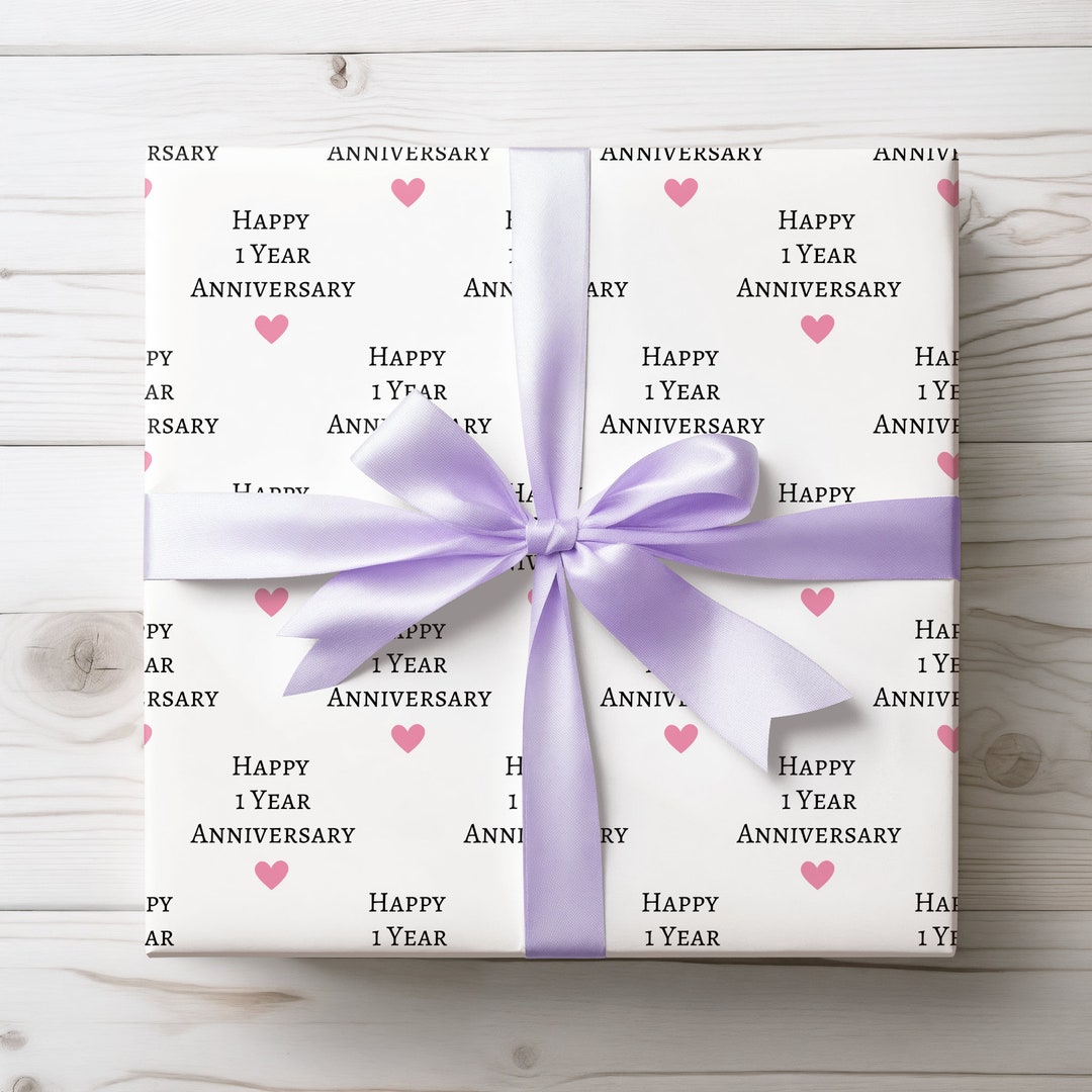 Happy Anniversary Wrapping Paper, Anniversary Wrapping Paper, Bespoke ...