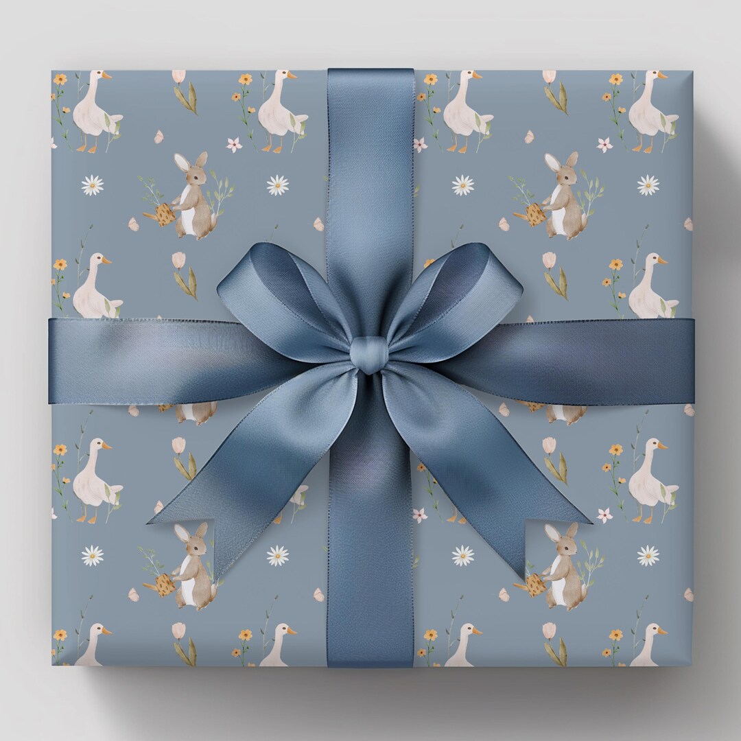 Spring Wrapping Paper Roll, Silly Goose Gift Wrap, Cute Birthday Gift ...