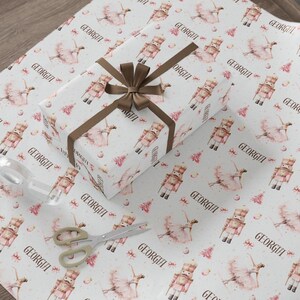 Pink Nutcracker Wrapping Paper Roll, Custom Christmas Gift Wrap - Etsy