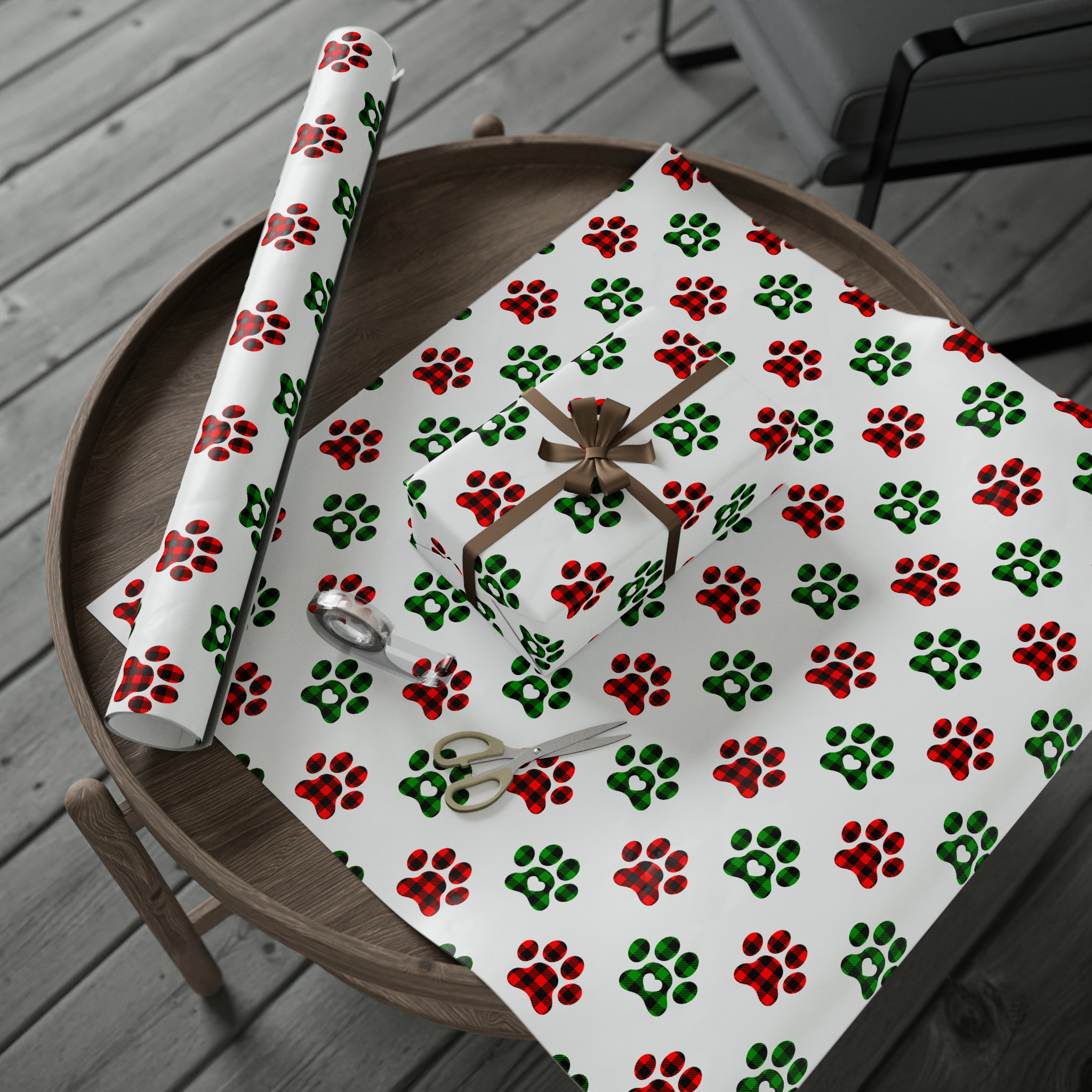 Christmas Dog Wrapping Paper, Christmas Dog Gift Wrap, Christmas ...