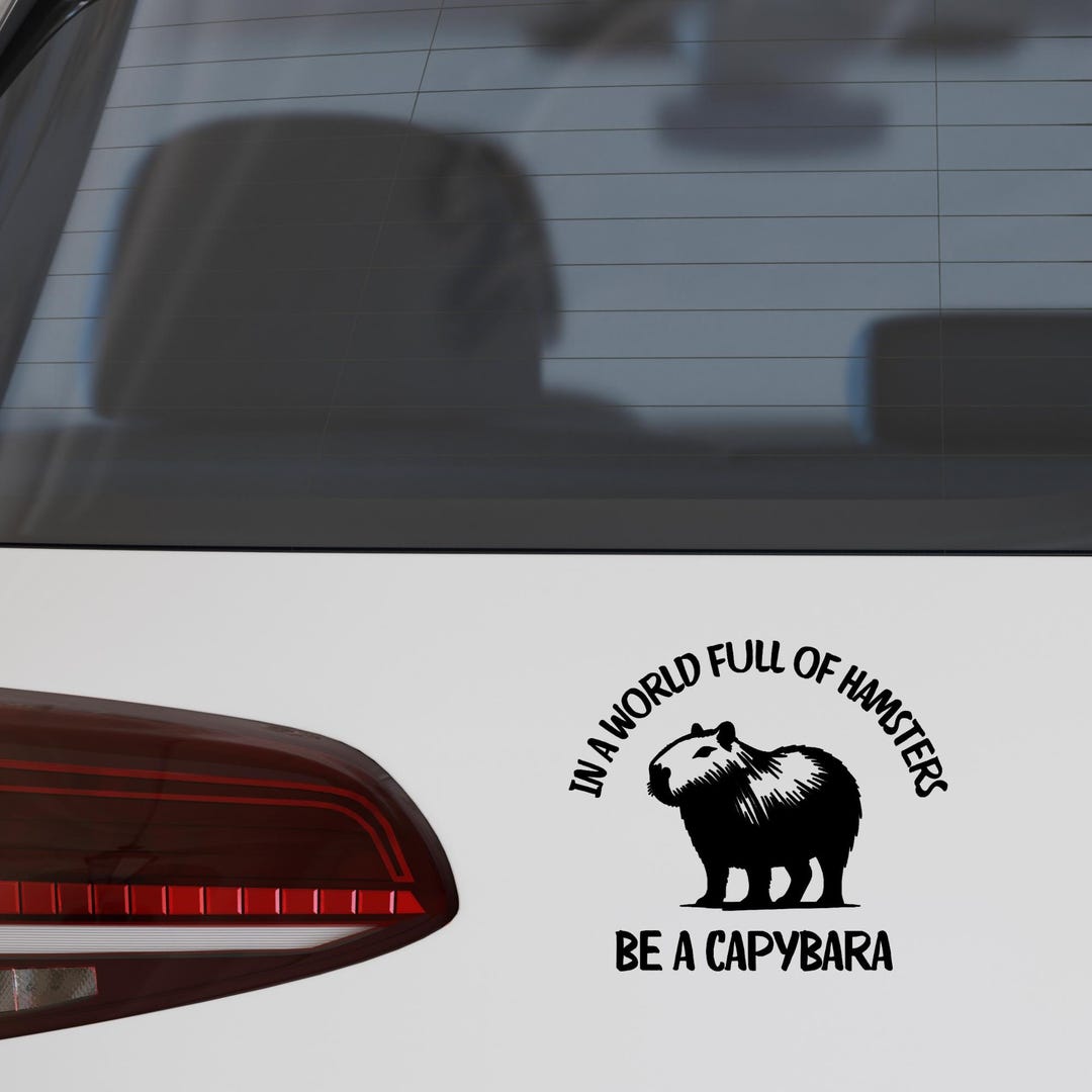 Capybara Decal, Cute Car Stickers, Vinyl Decal, Car Decals for Women ...