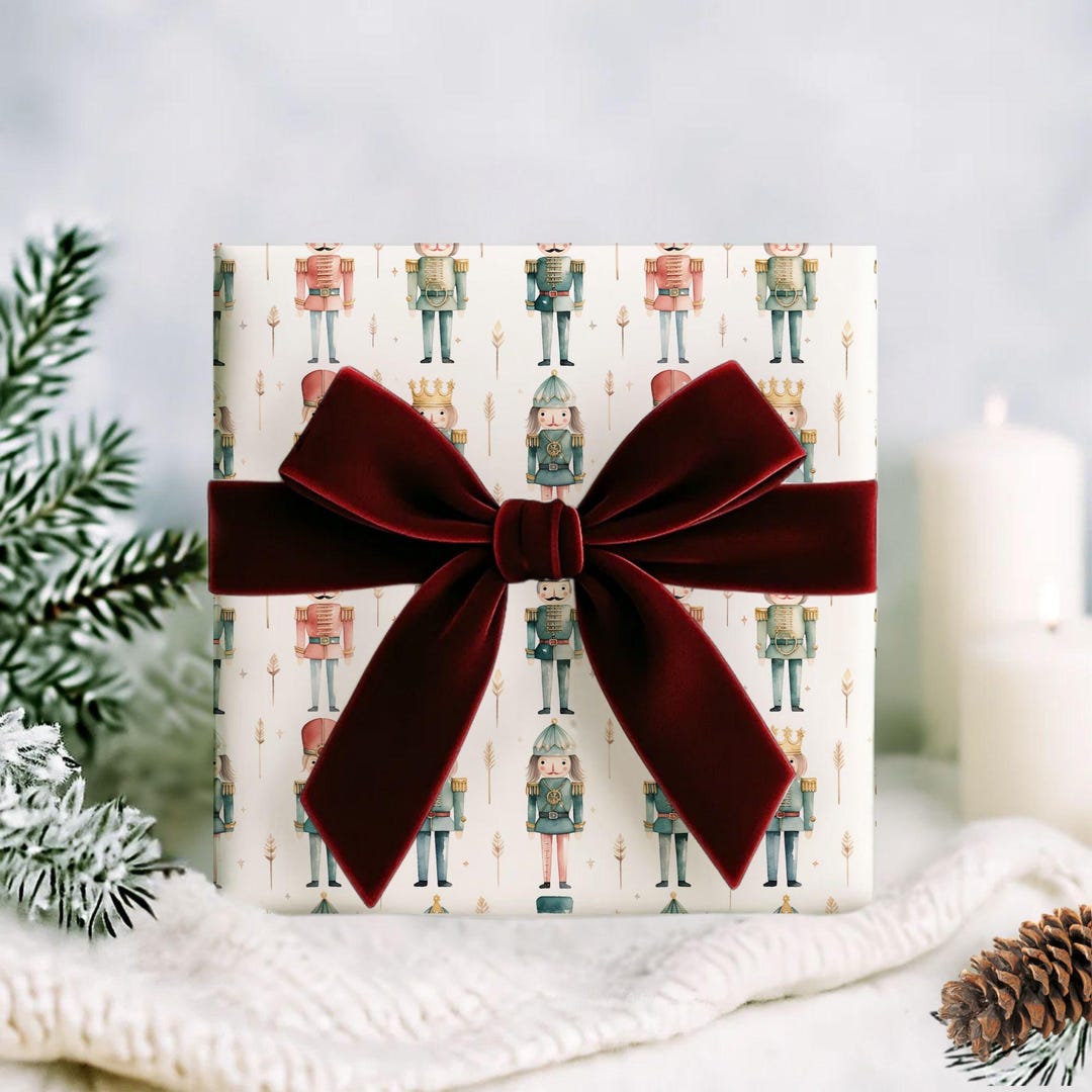 Elegant Nutcracker Wrapping Paper | Luxury Christmas Gift Wrap ...