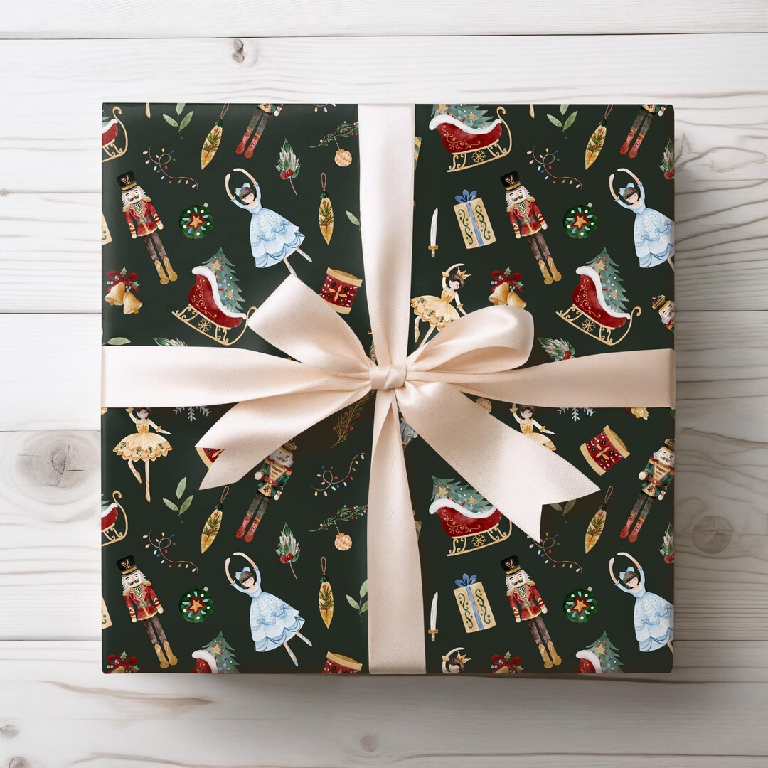 Nutcracker Wrapping Paper, Christmas Gift Wrap, Holiday Gifts - Etsy