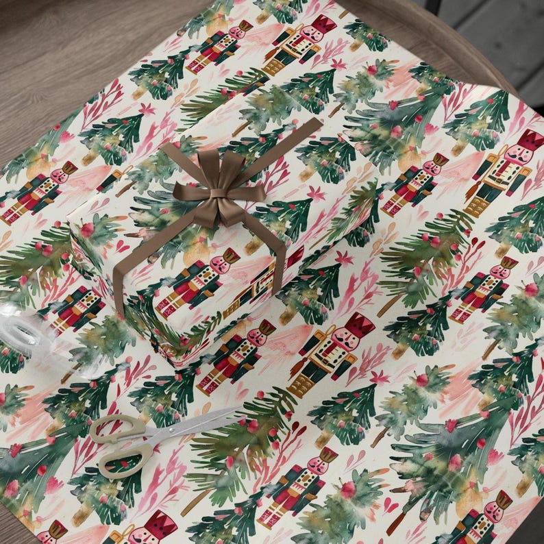 Nutcracker Christmas Wrapping Paper Roll, Nutcracker Gift Wrap ...