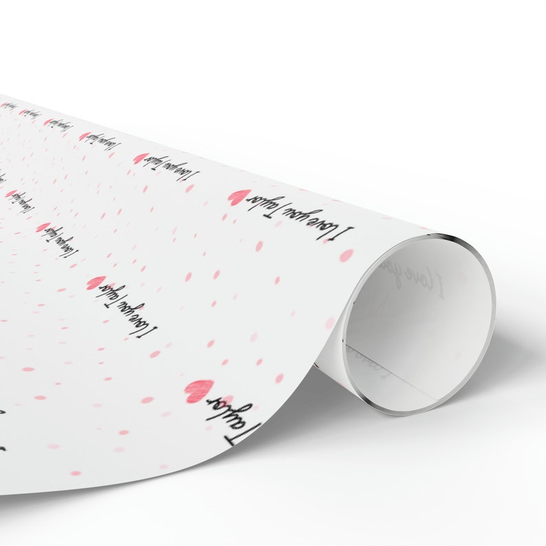 Custom I Love You Wrapping Paper, Personalized Anniversary Wrapping ...