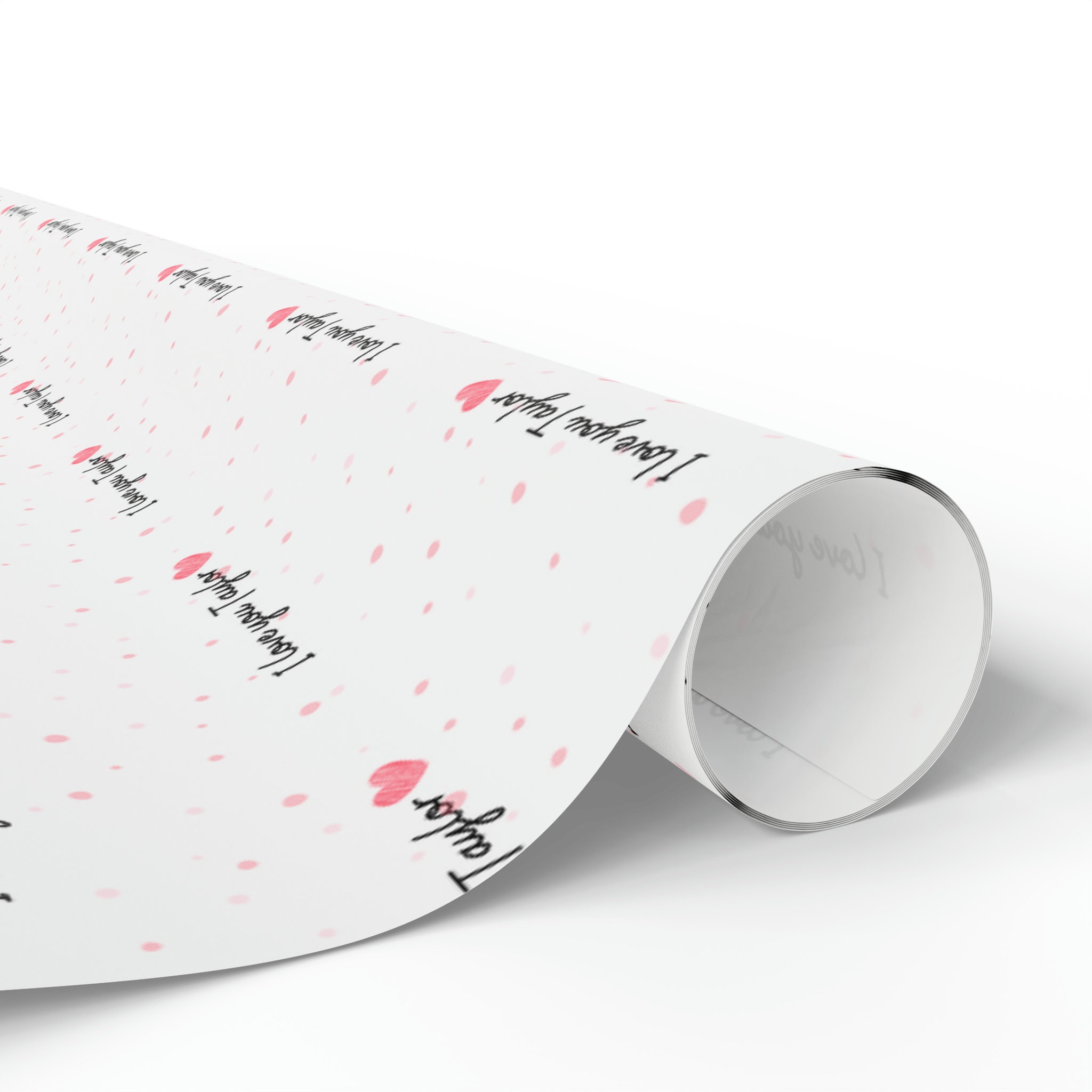 Custom I Love You Wrapping Paper, Personalized Anniversary Wrapping ...
