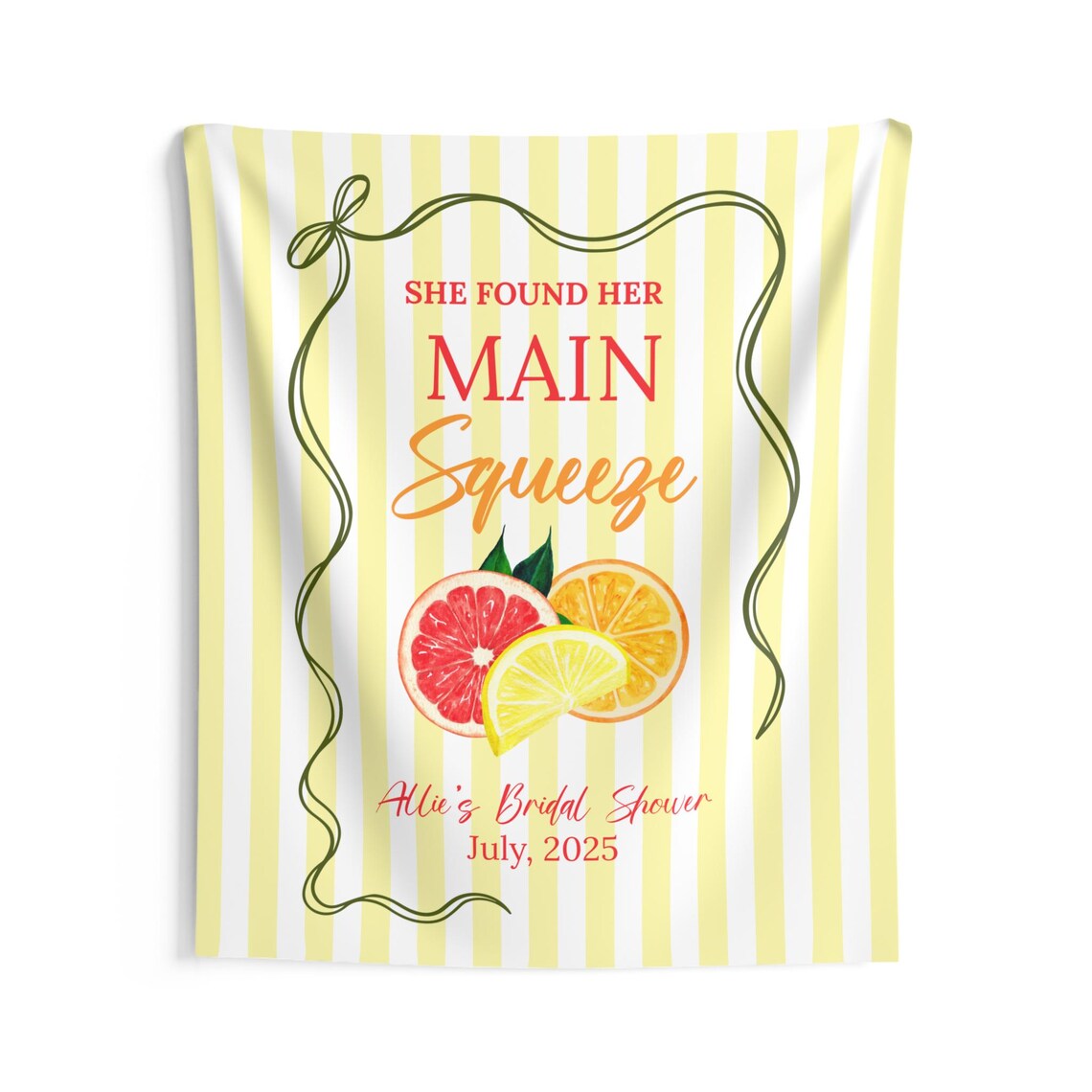 She Found Her Main Squeeze Bridal Shower Banner, Citrus Bridal Shower ...