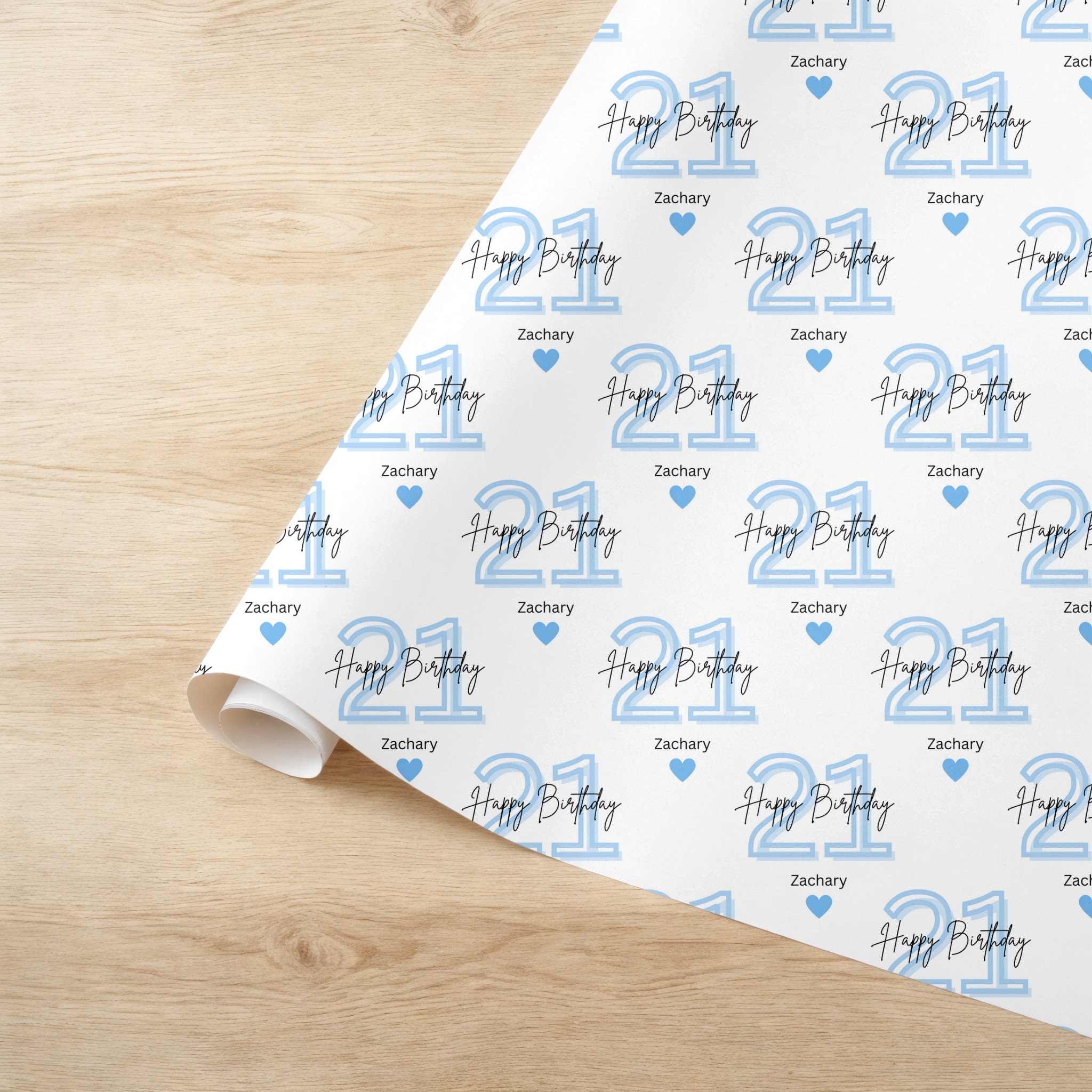 Milestone Birthday Wrapping Paper, Personalised Birthday Gift Wrap ...