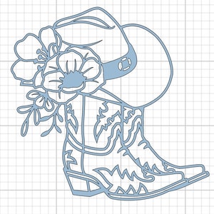 Floral Cowboy Boot Decal, Western Car Decal, Vinyl Decal, Laptop Decal ...
