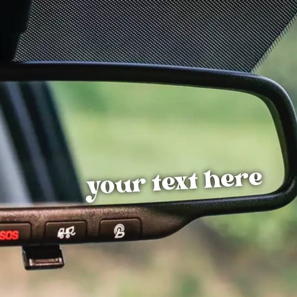 Rear View Mirror Custom Decal - Etsy