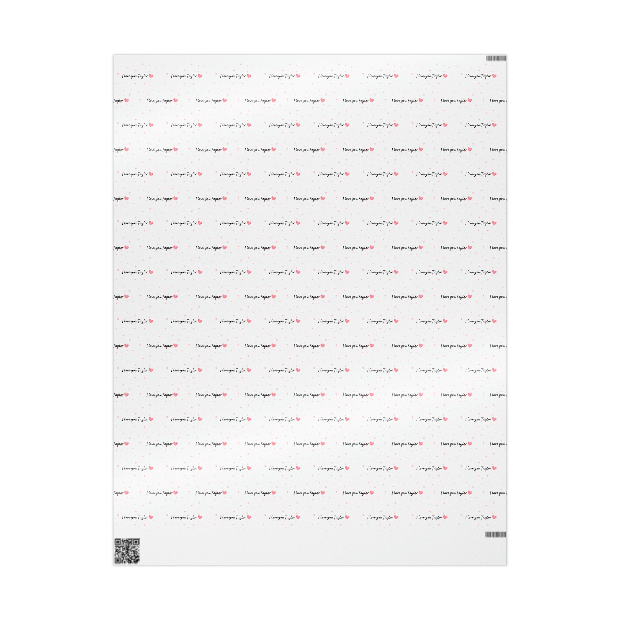 Custom I Love You Wrapping Paper, Personalized Anniversary Wrapping ...
