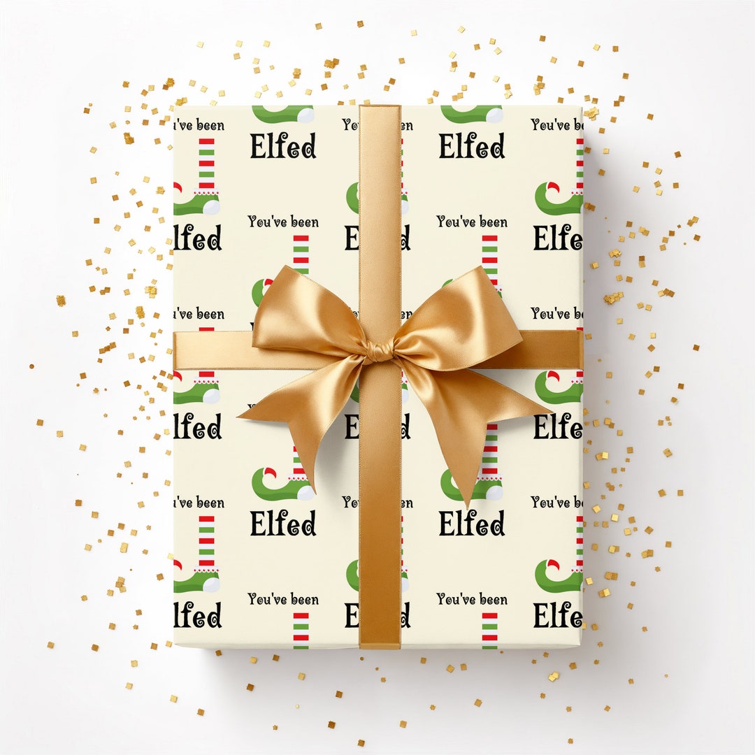 You've Been Elfed Gift Wrapping Paper, Elf Gift Wrap - Etsy