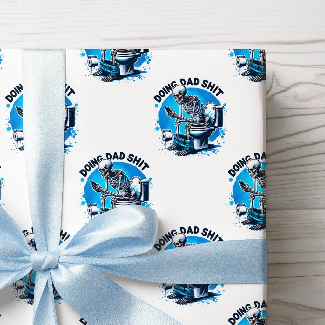 Father's Day Wrapping Paper Roll, Funny Gift Wrap for Dad, Gift for ...