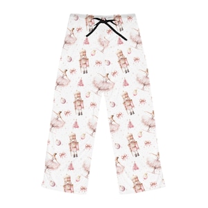 Nutcracker Pajama Pants, Pink Christmas Loungewear, Women's Pjs - Etsy