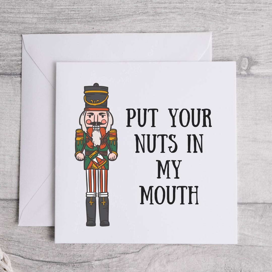 Inappropriate Christmas Card Personalized With Name, Funny Nutcracker ...
