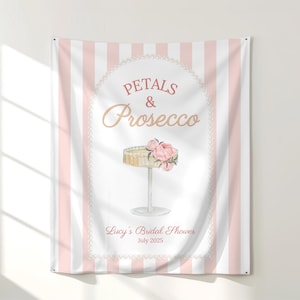 Petals and Prosecco Bridal Shower Sign | Party Decor | Bridal Shower ...