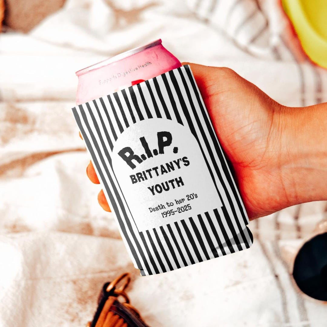 Death to My 20s Can Coolers, RIP Youth Decor, 30th Birthday Party ...