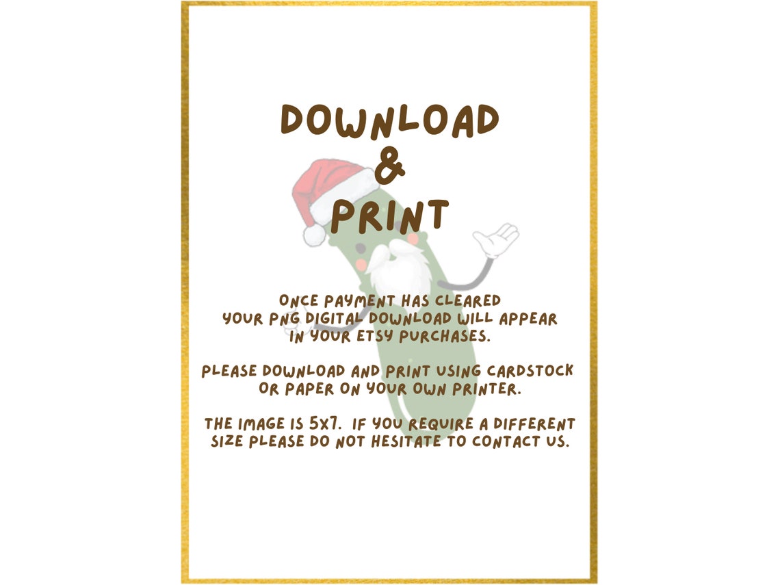 Have a Dill-ightful Christmas Printable Card, Pickle Santa Card, Funny ...