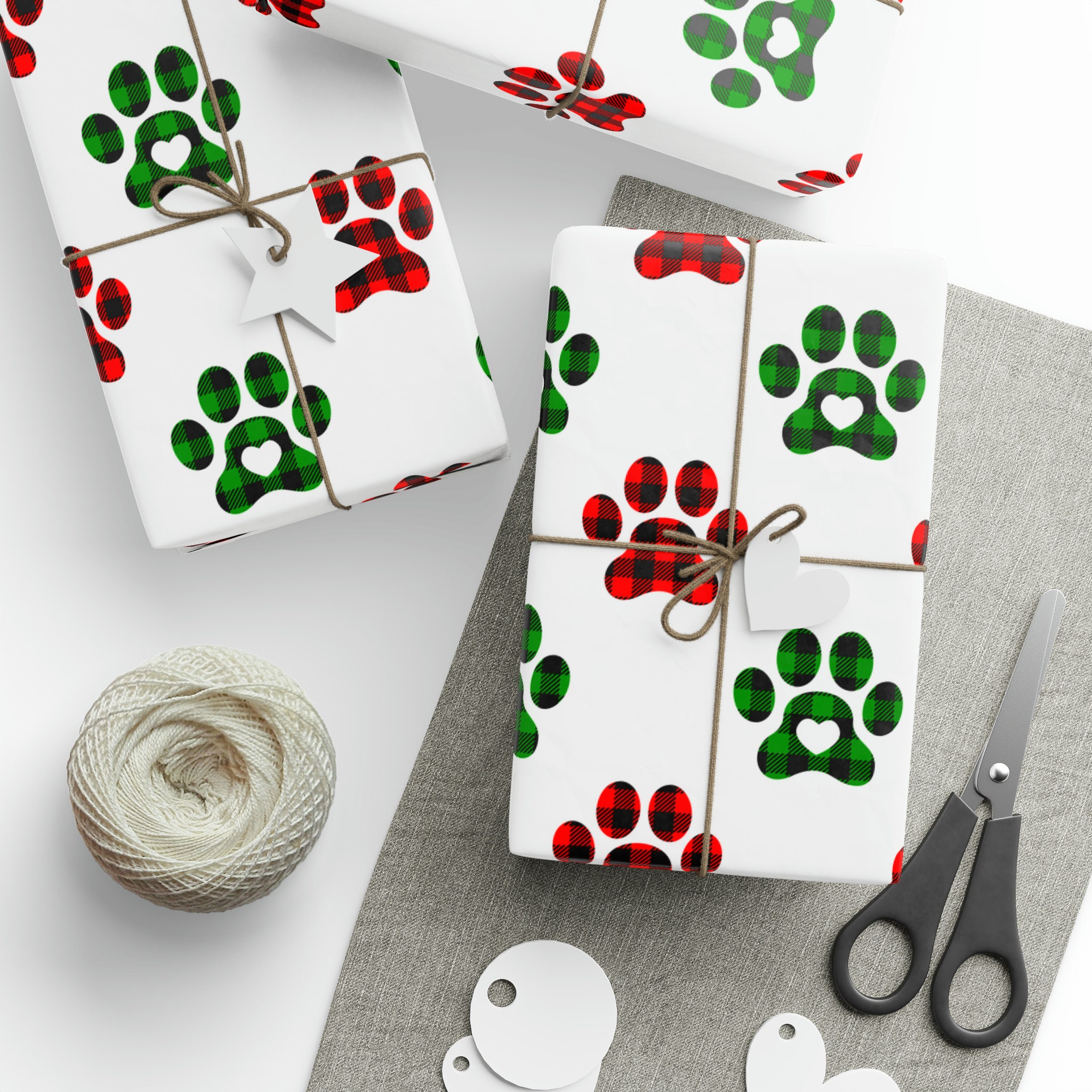 Christmas Dog Wrapping Paper, Christmas Dog Gift Wrap, Christmas ...