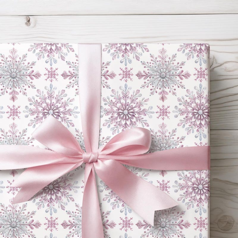 Snowflake Wrapping Paper - Etsy
