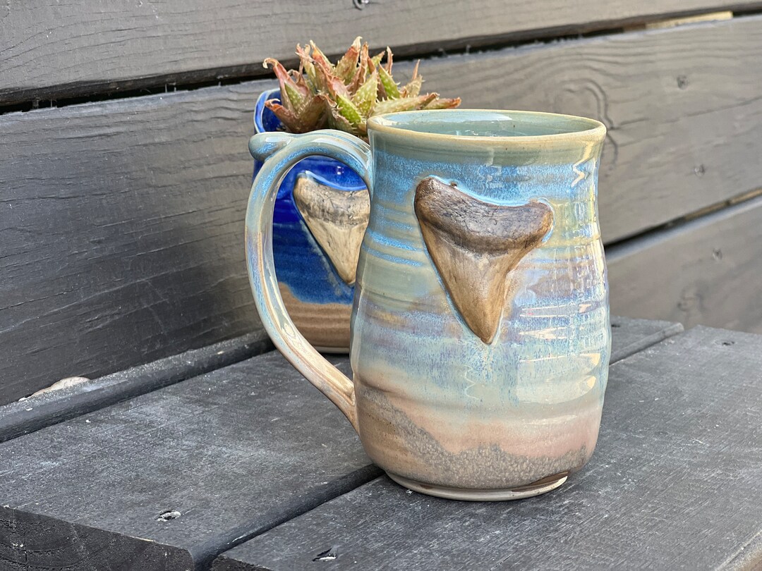 Light Blue Beach Theme Megladon Sharktooth Mig - Etsy