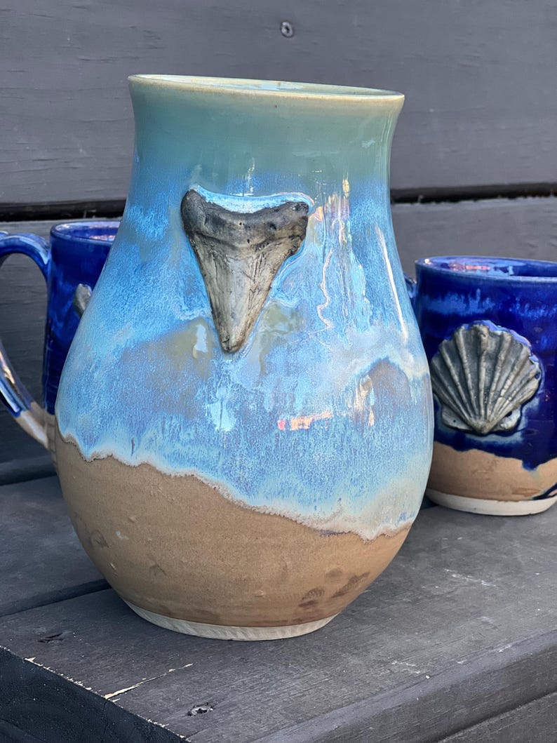 Light Blue Megalodon Sharks Tooth Vase - Etsy