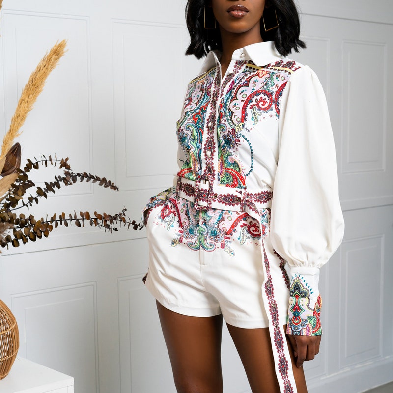 White Short Sets for Women - Etsy