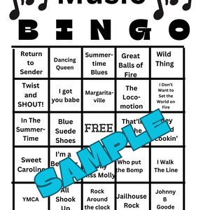 50's 60's & 70's MUSIC BINGO Pack #2: Sheets 16 Thru 35 - Etsy