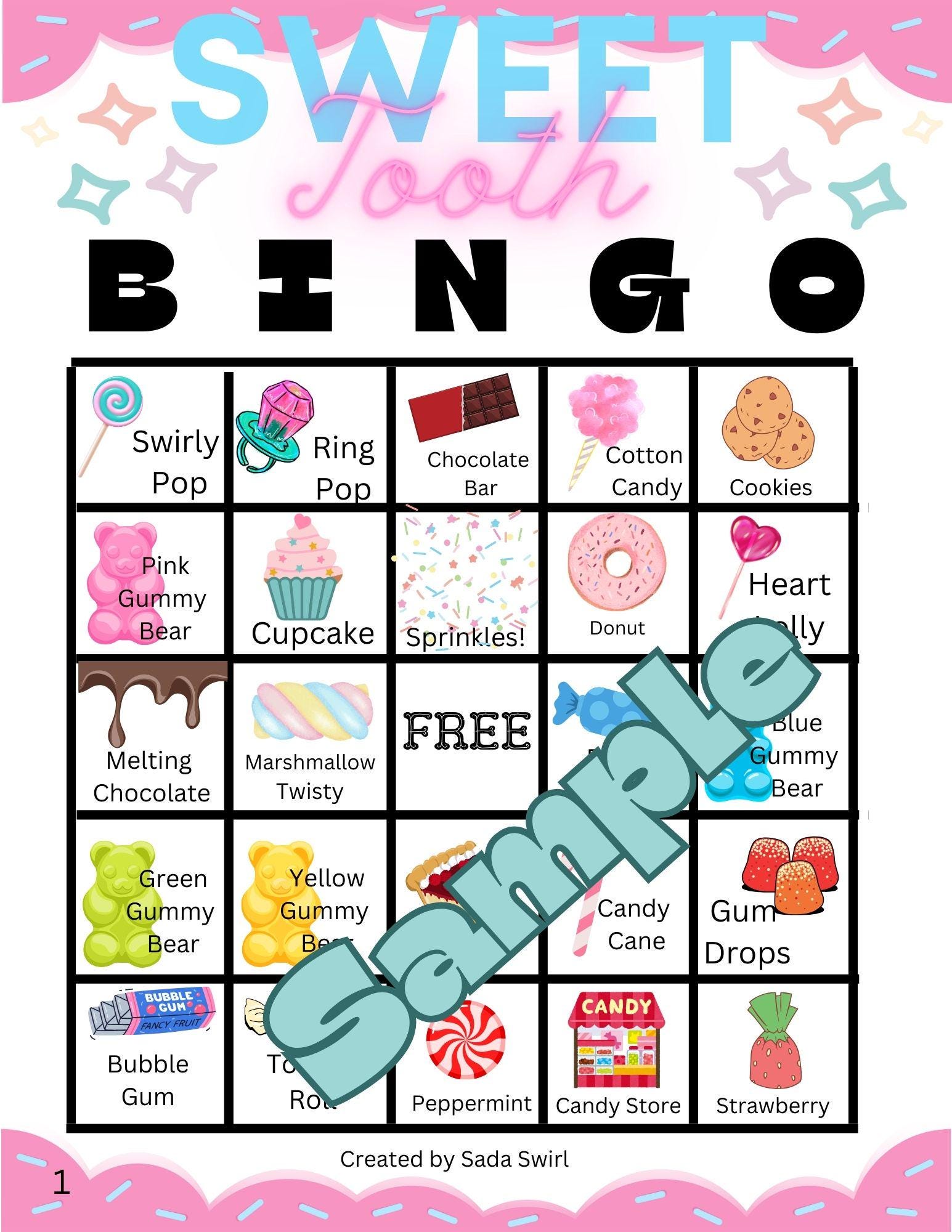 Sweet Tooth BINGO Pack #2 Cards 21-35 (15ct) - Etsy