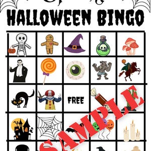 Spooky BINGO for Halloween Parties Pack #1 (sheets 1-20) - Etsy
