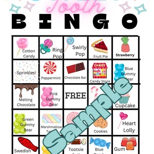 Sweet Tooth BINGO Pack #2 Cards 21-35 (15ct) - Etsy