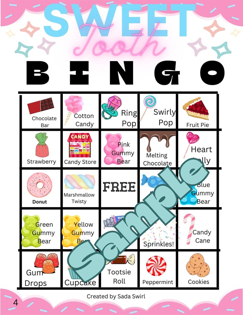 Sweet Tooth BINGO Pack #2 Cards 21-35 (15ct) - Etsy