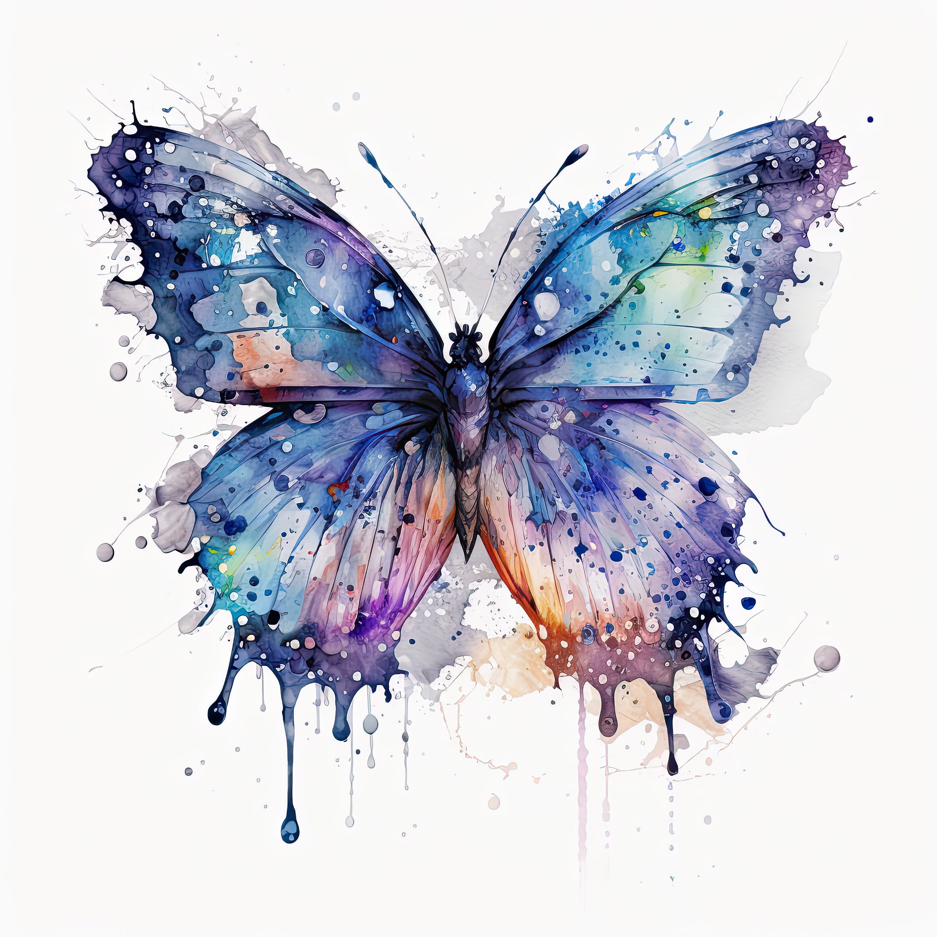 Butterfly Clipart Watercolor 10 High Quality JPG Scrapbooking, Card ...