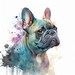Watercolor French Bulldog Clipart | 10 High Quality JPG | Scrapbooking ...